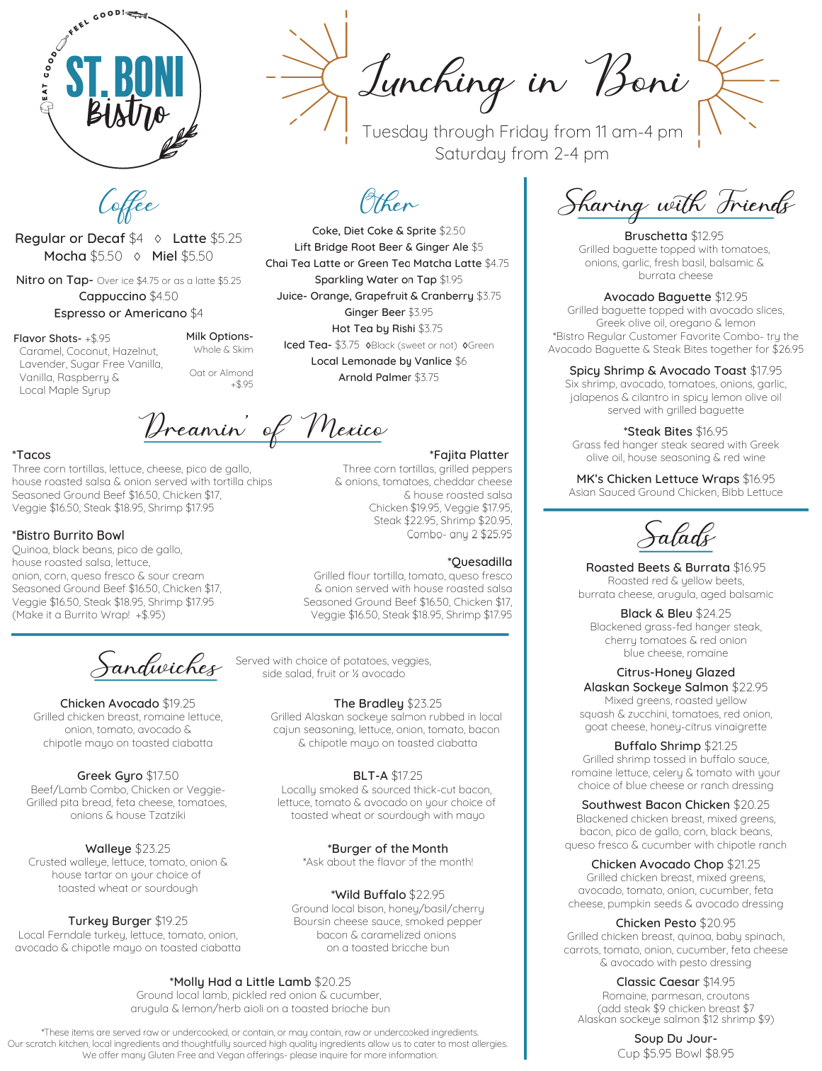 Lunch St Boni Bistro | Molly's