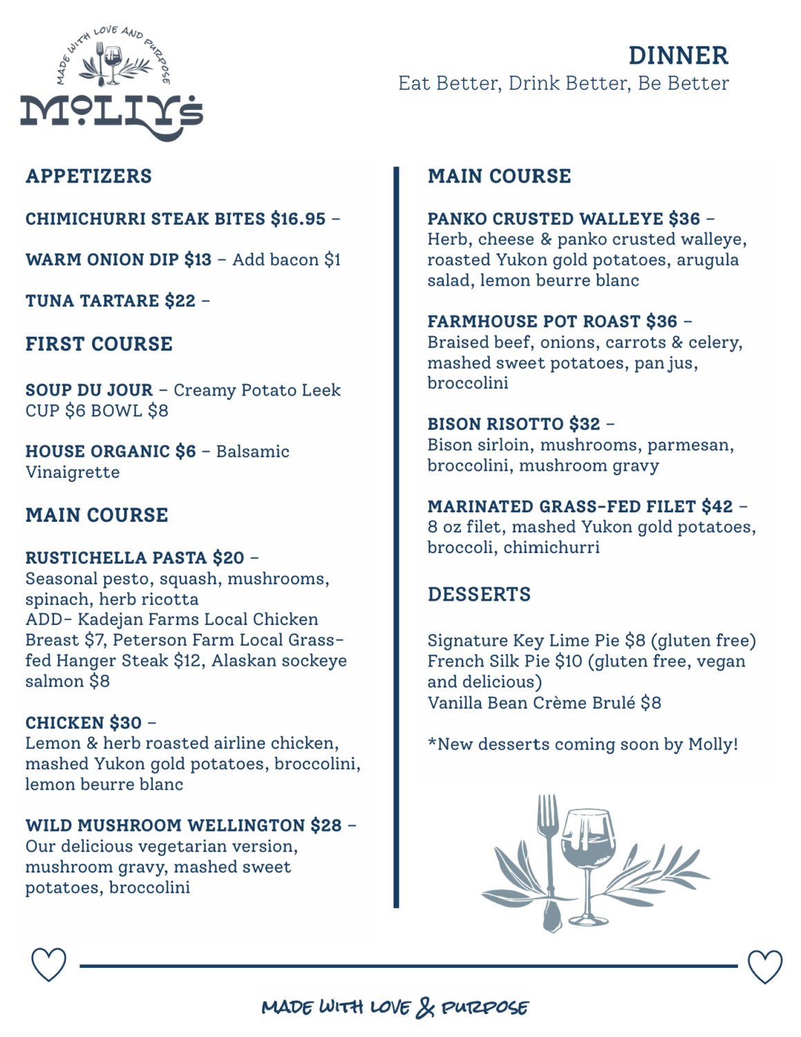 Food Menu | Molly's