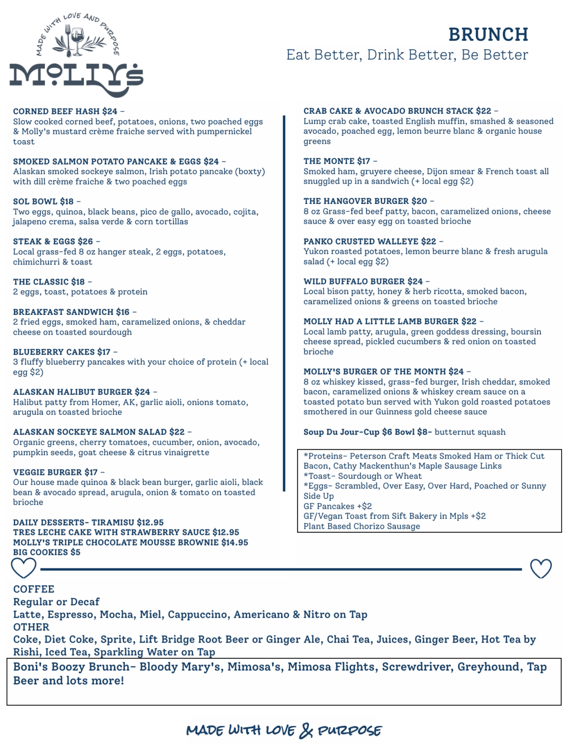 Food Menu | Molly's