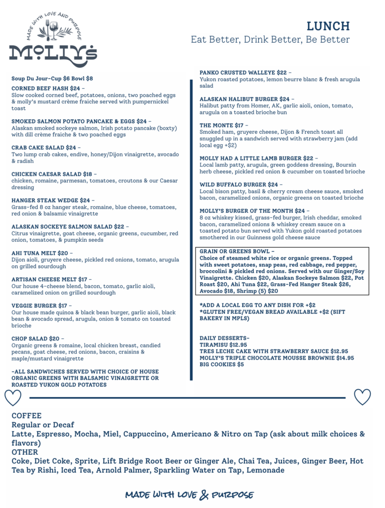 Food Menu | Molly's