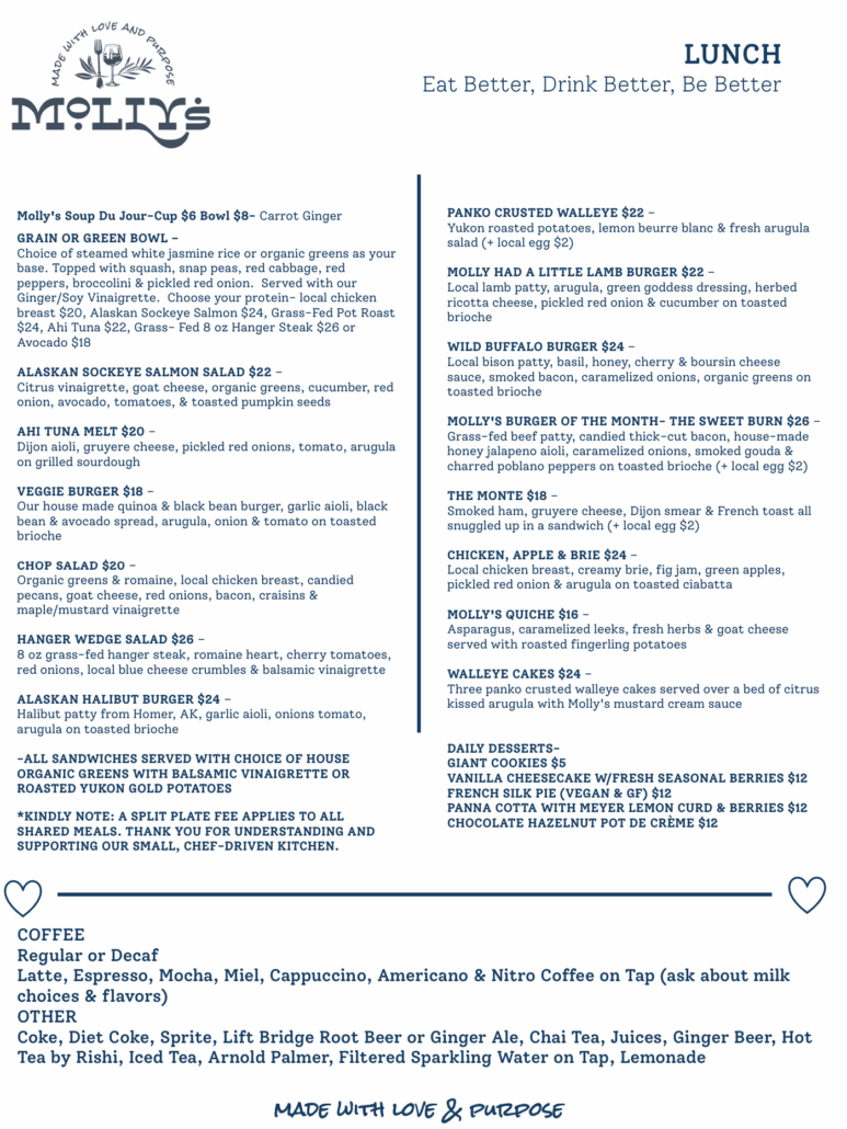Food Menu | Molly's