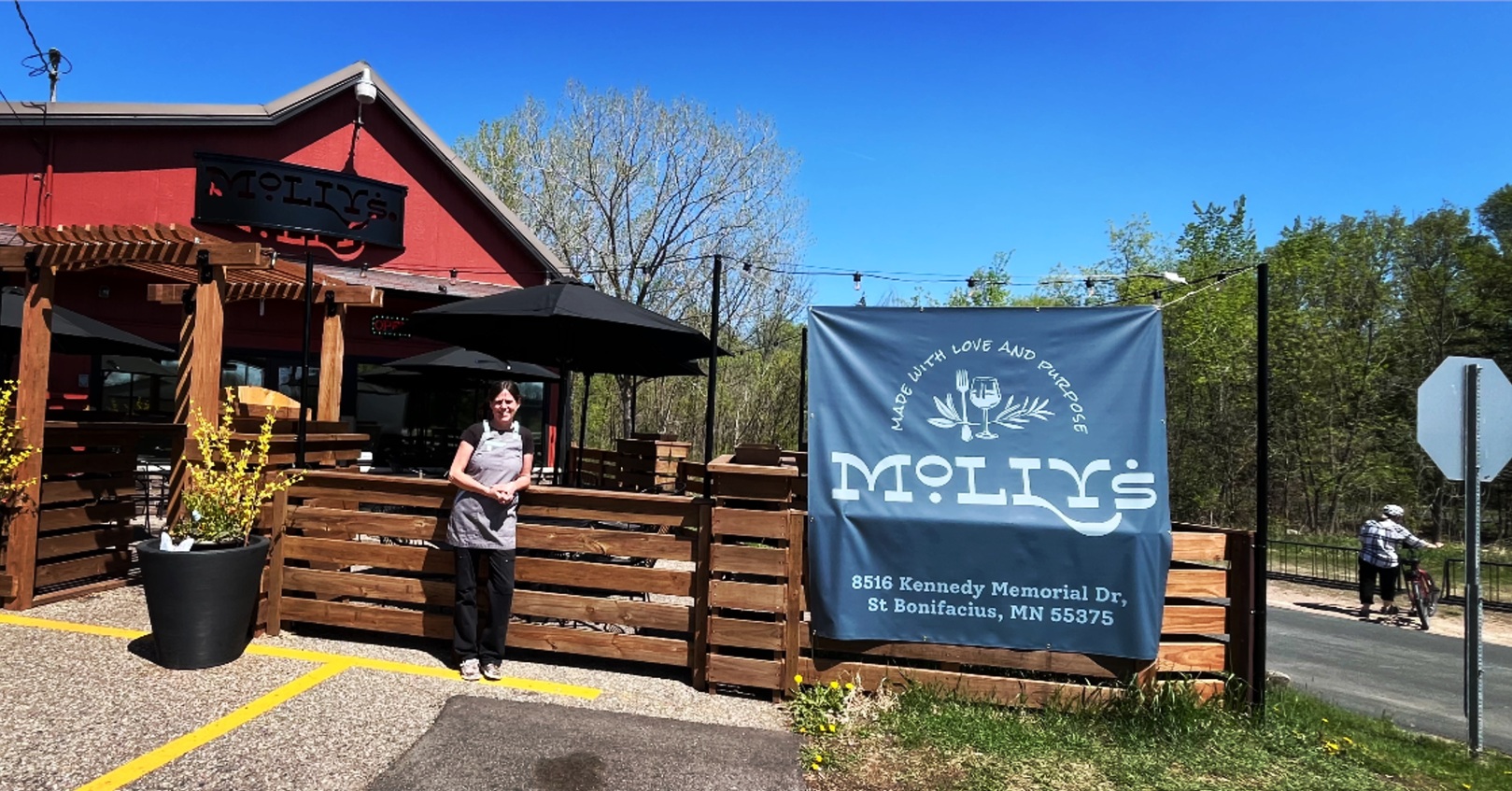Molly with new sign | Molly's
