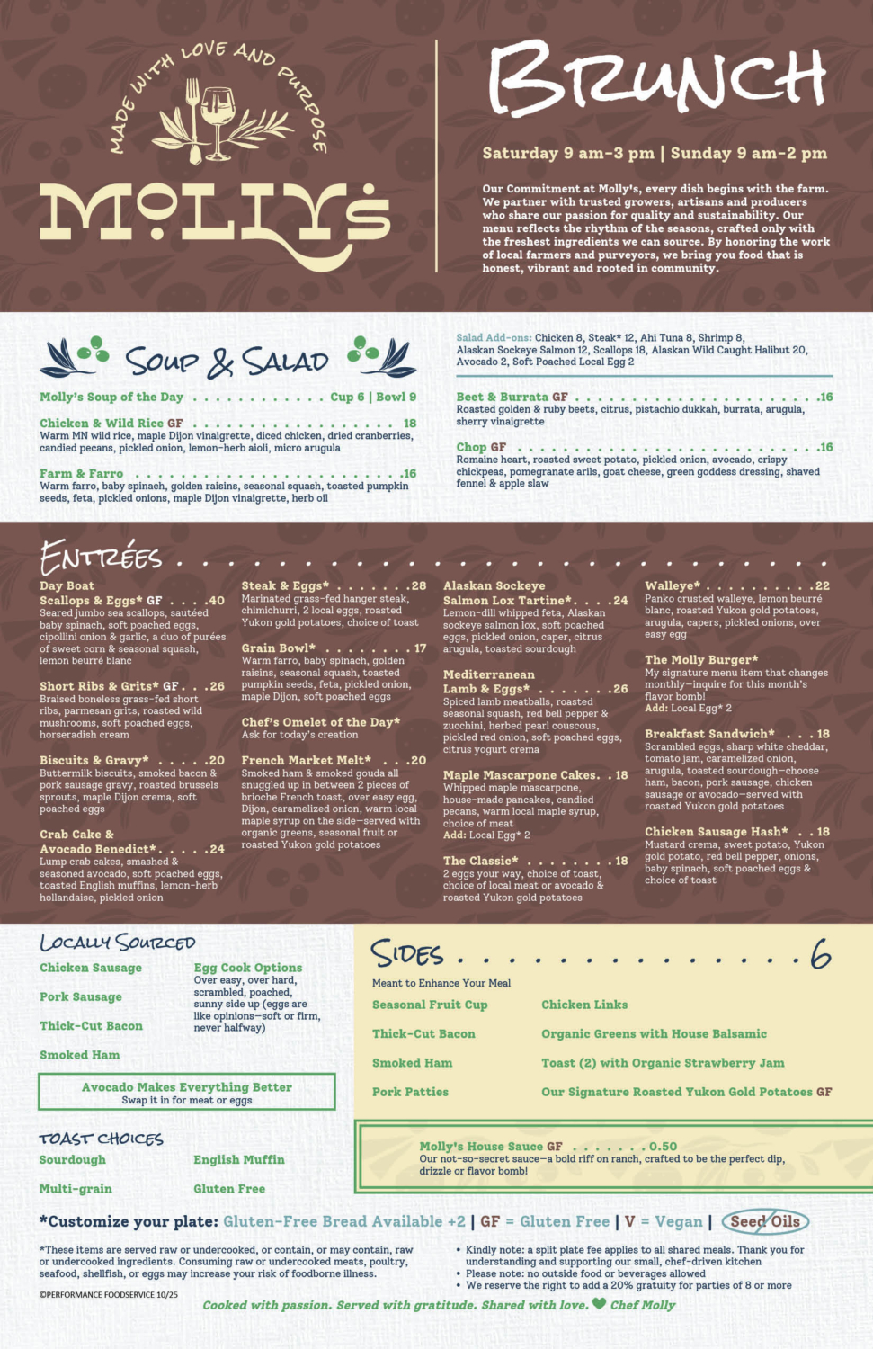 Food Menu | Molly's