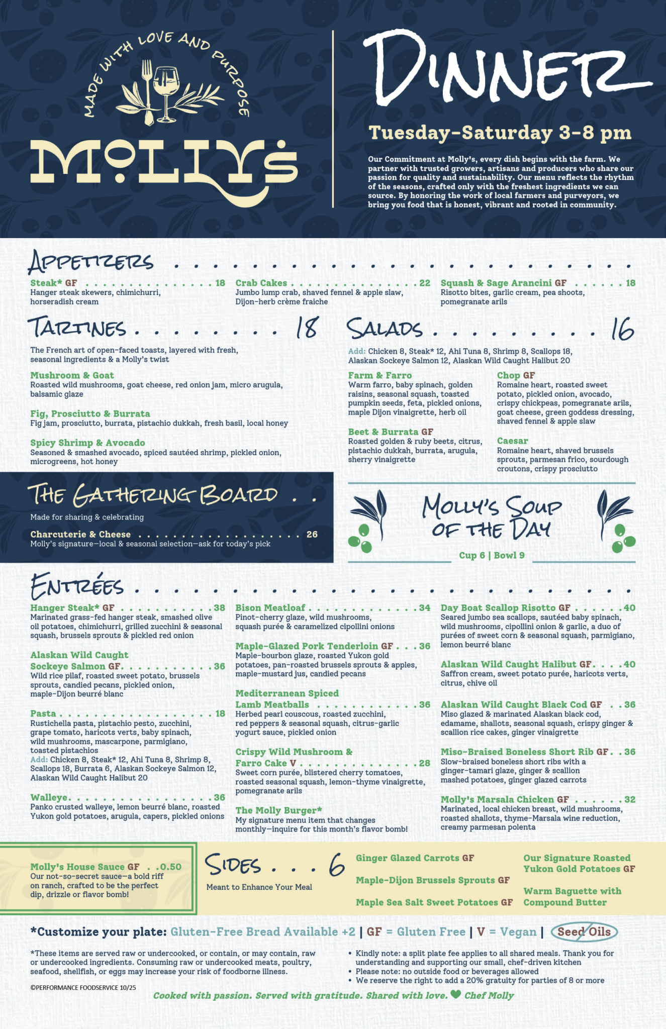 Food Menu | Molly's
