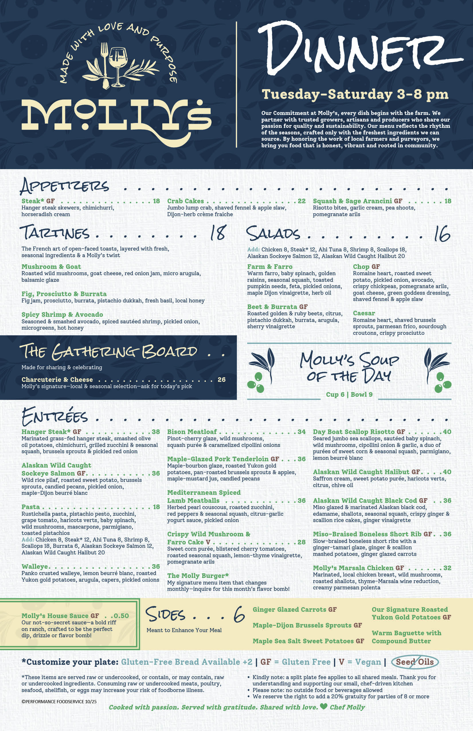 Food Menu | Molly's