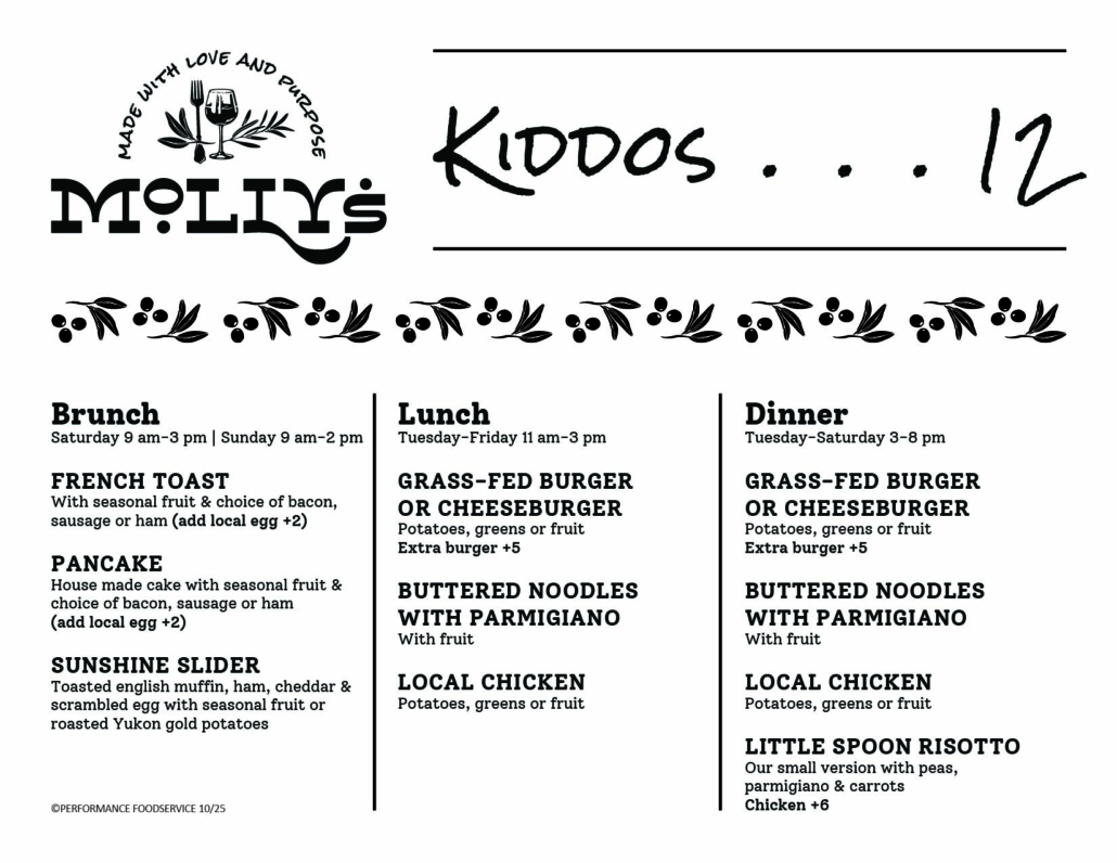 Food Menu | Molly's